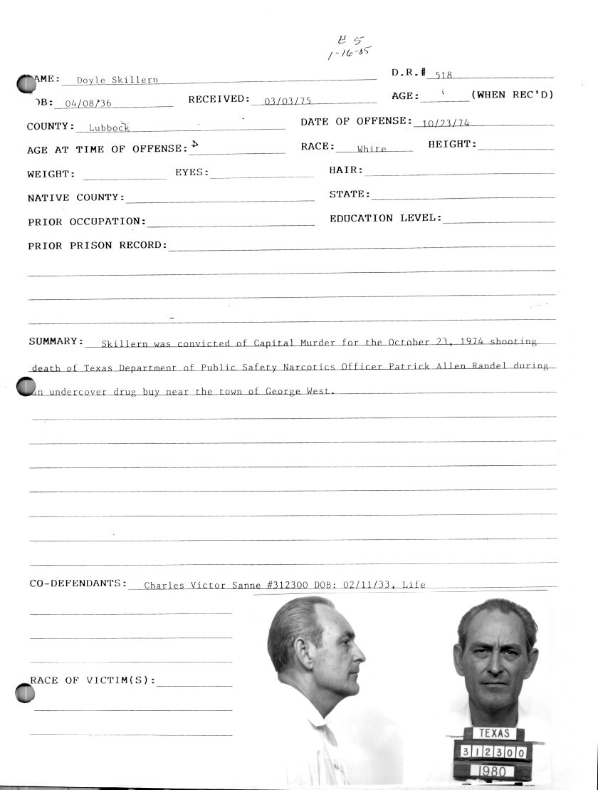 Misc facts about inmates executed on death row in Texas